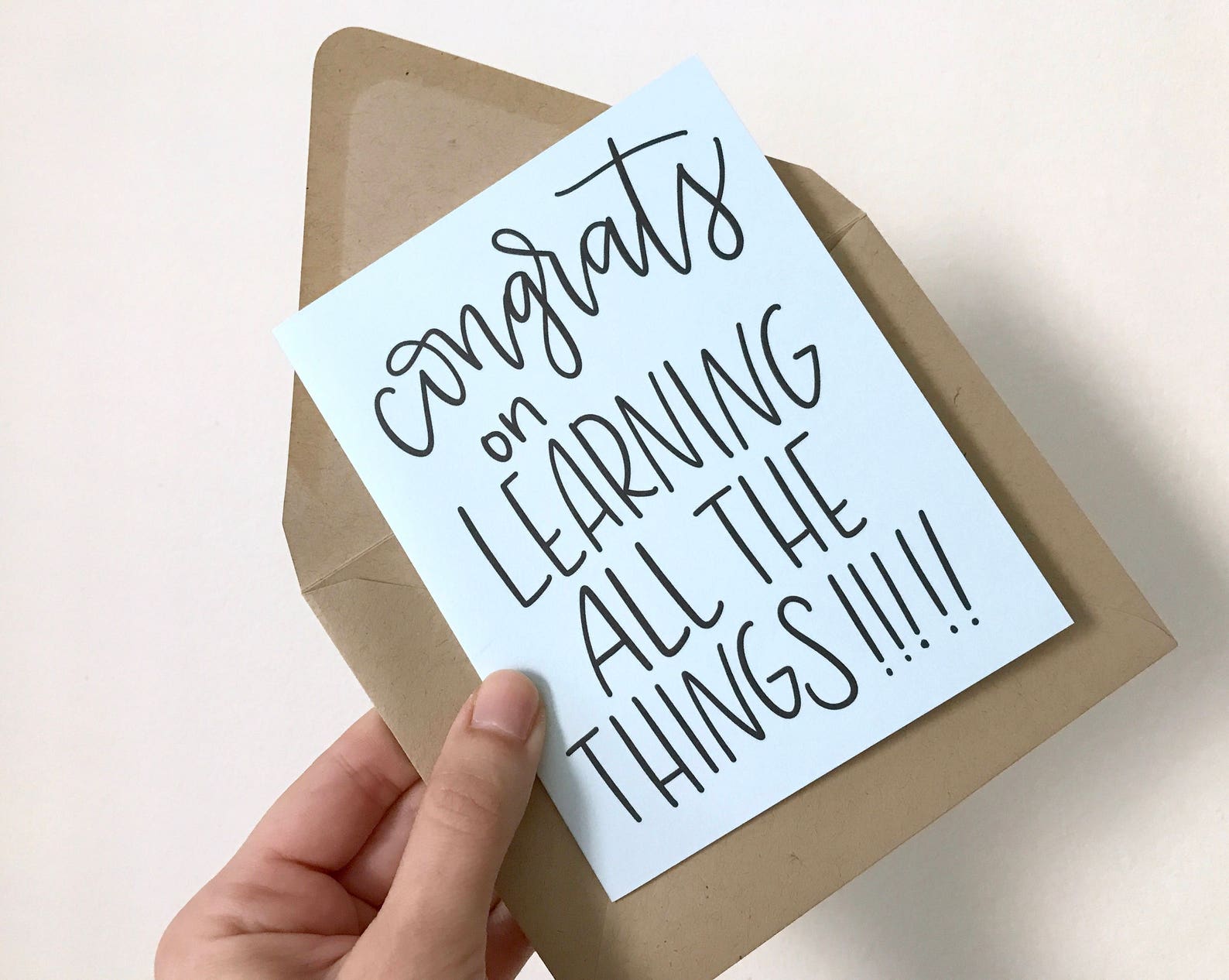 Graduation Card Congrats on Learning All the Things - Etsy