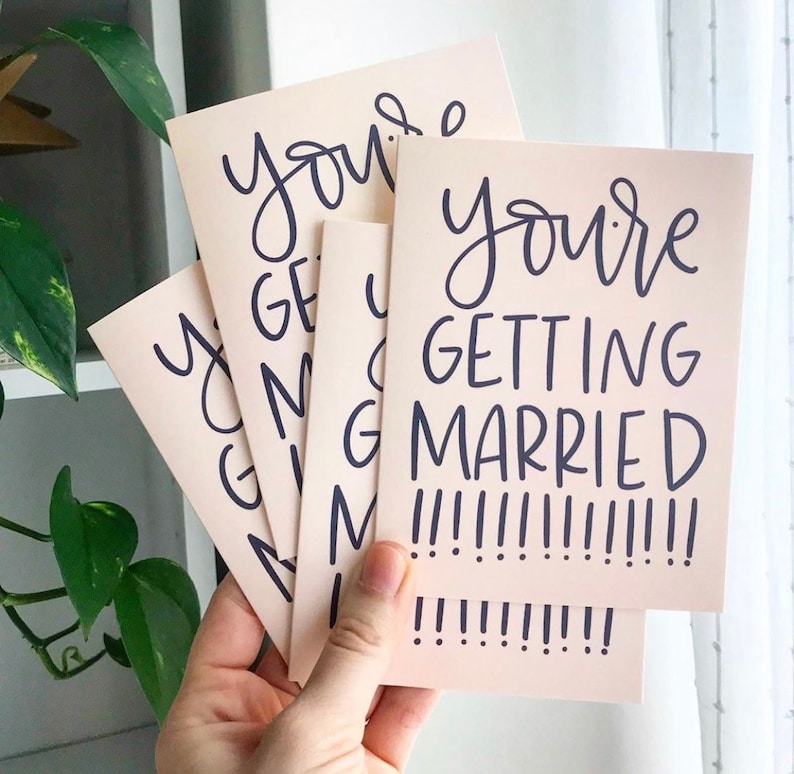 Wedding Card You're Getting Married Marriage Card - Etsy