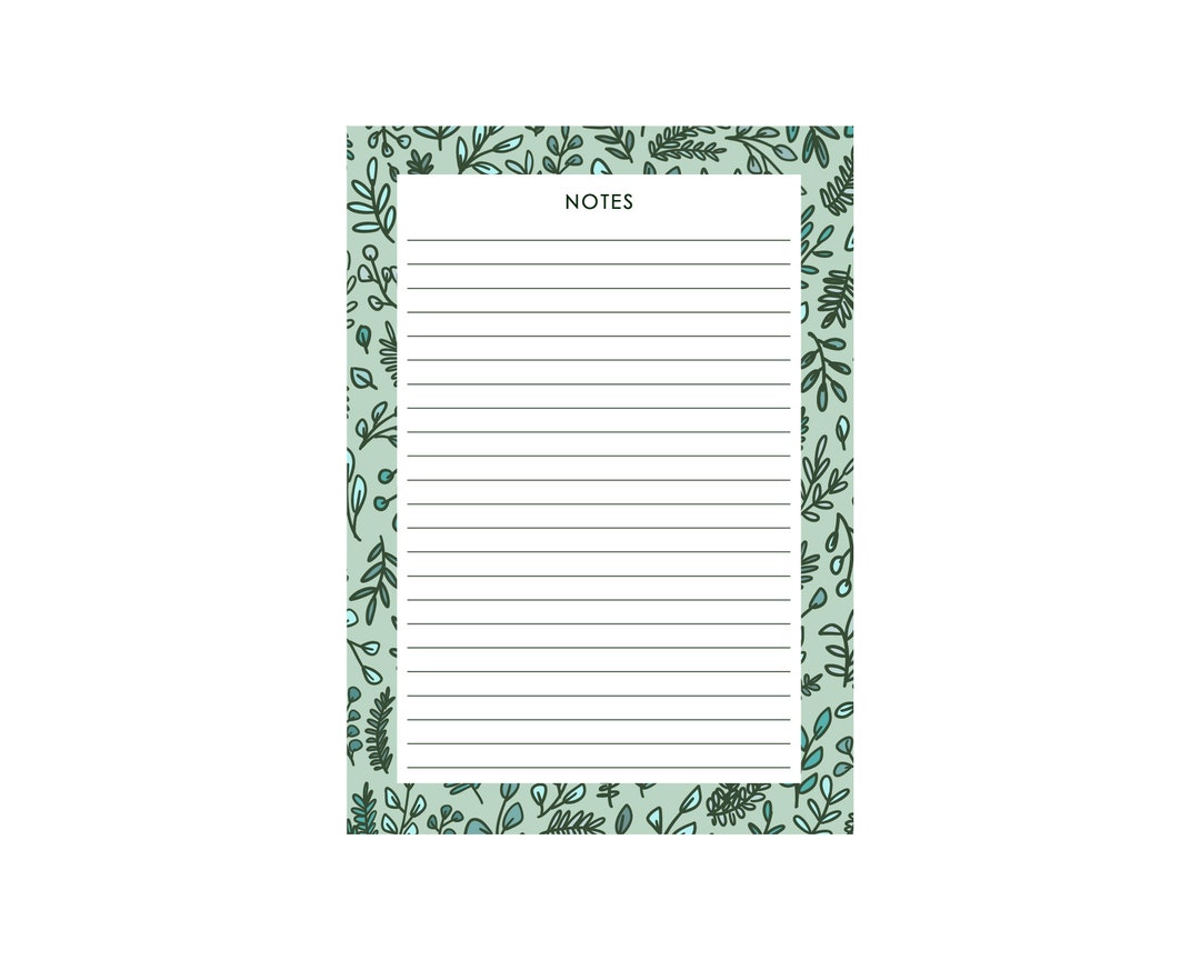 Notepad Spring Leaves to Do List, Cute Notepad, Social Stationery ...