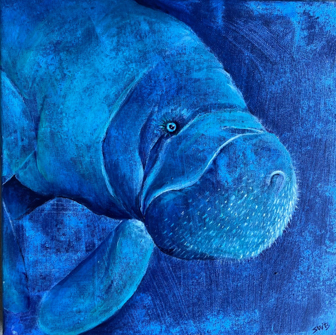 Blue Manatees - Etsy