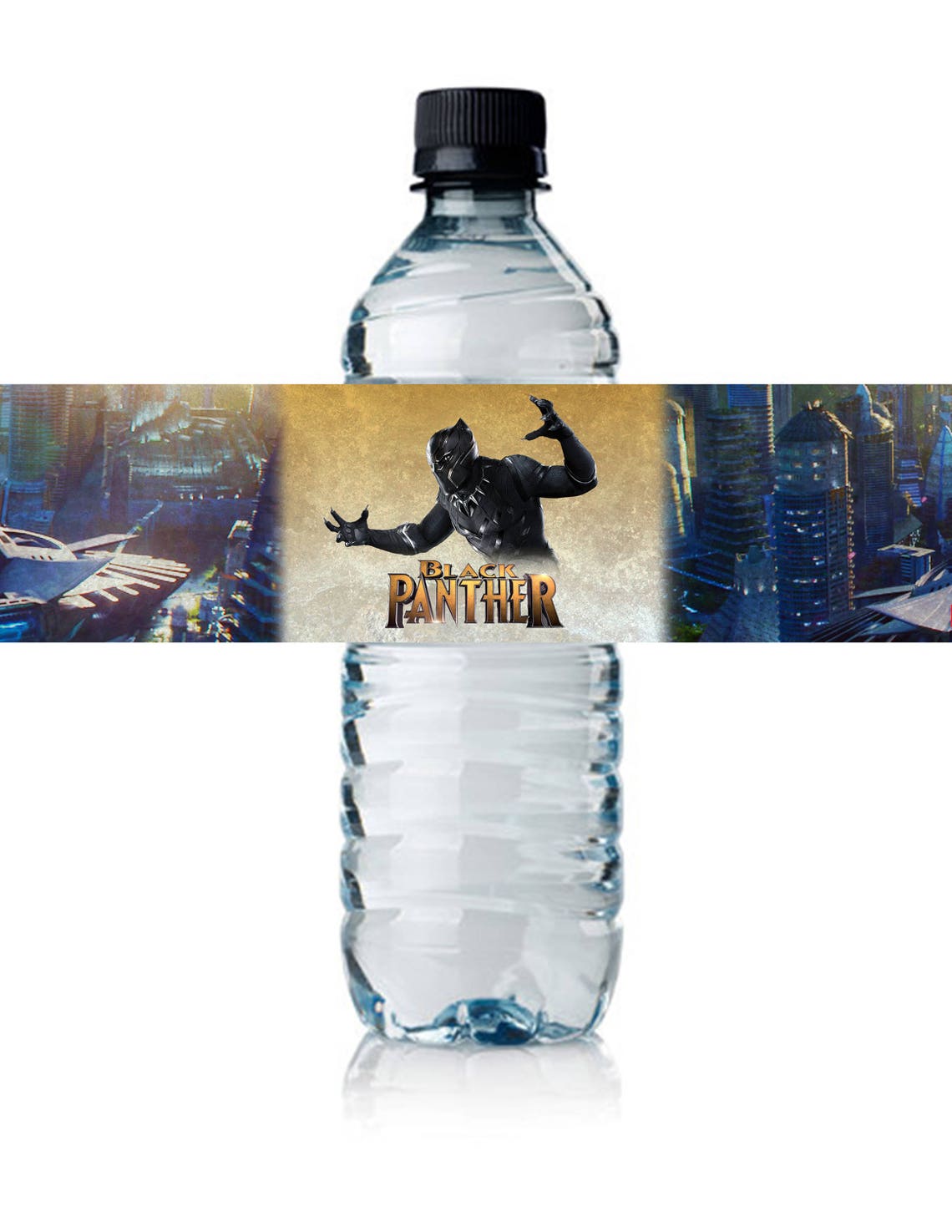Black Panther Labels - Water Bottle Labels - Super Hero Birthday ...