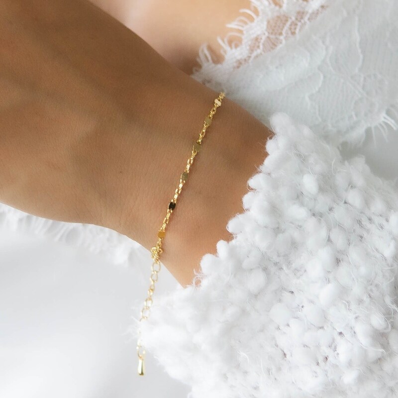 Thin Gold Bracelet - Etsy Canada