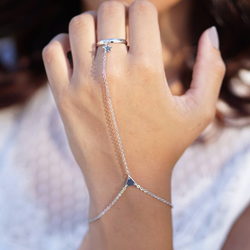 Chain Ring Bracelet - Etsy