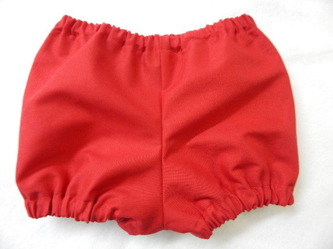 Red Diaper Cover, Red Bloomers, Red Shorts, Red Diaper Cover for Baby ...