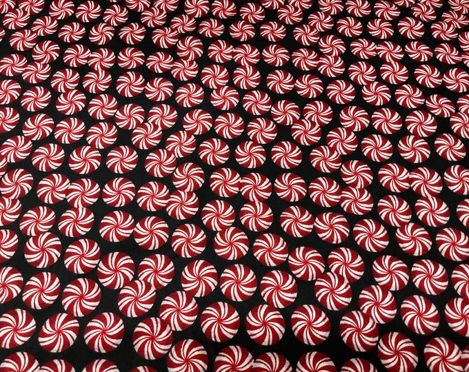 Peppermint Candy Flannel Fabric, Fabric by the Yard, Peppermint Fabric ...