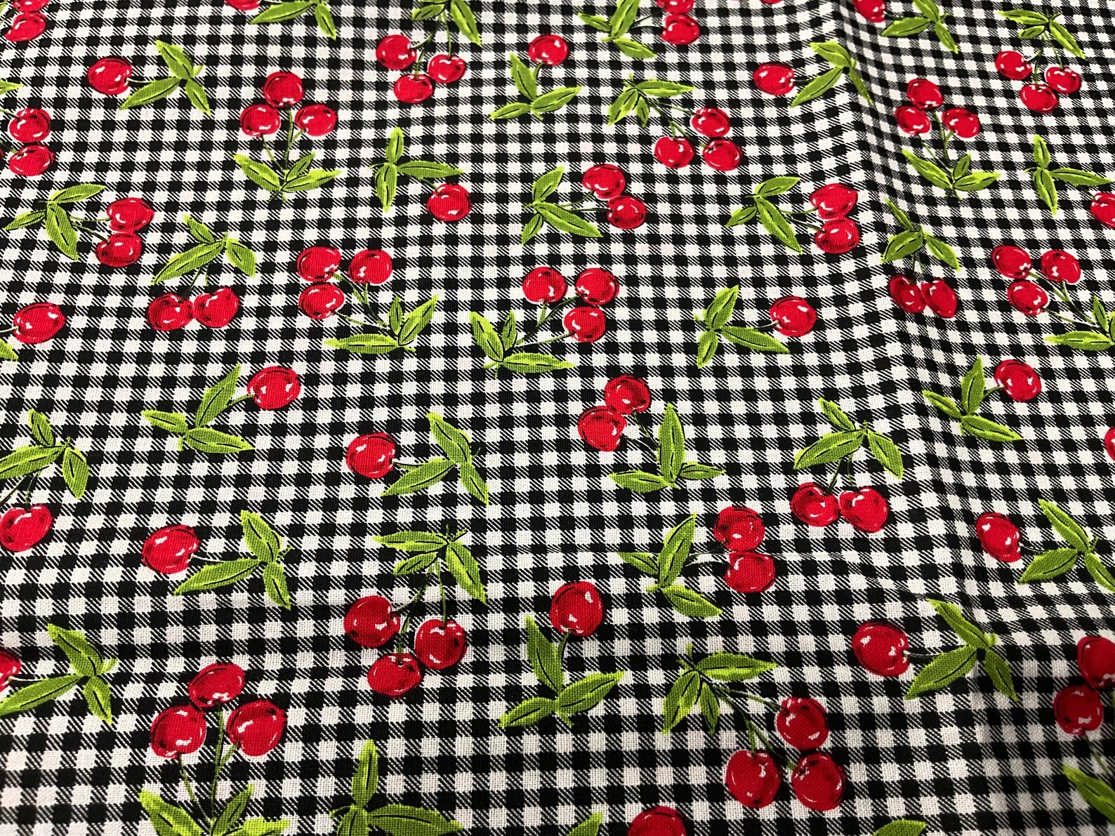Cherry Cotton Fabric, Cherries Cotton, Fabric by the Yard, Quilting ...