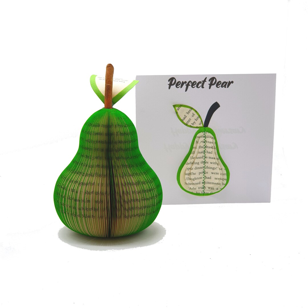 Pear Book Sculpture – 4th Anniversary Gift for Him – Fruit Anniversary ...