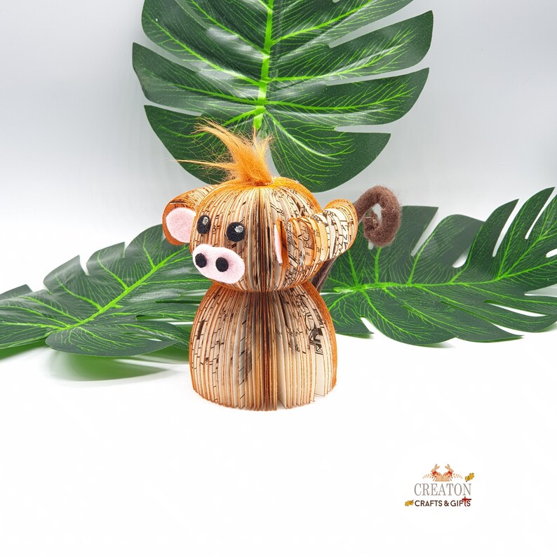 Monkey Gift made from a book Cheeky Chimp Desk Buddy | Etsy