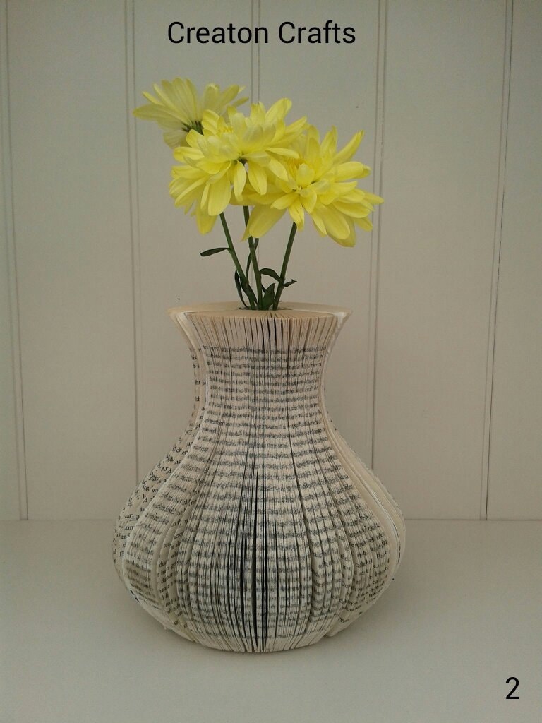 Paper Vase Book Art Holds Water Unusual Unique Handmade - Etsy UK