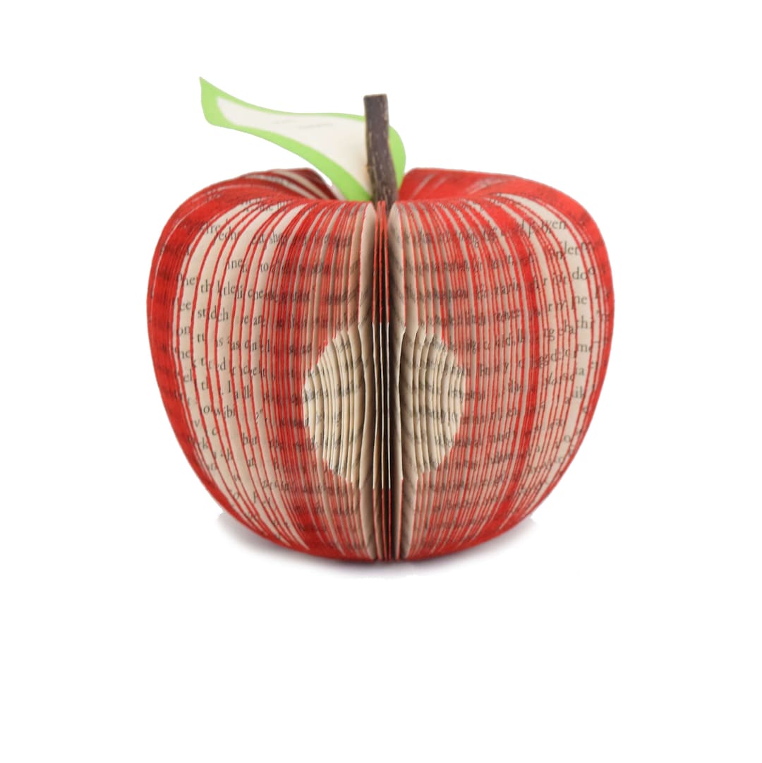 Book Art Bitten Apple - 3D Apple - Bitten Apple - Personalized Apple ...