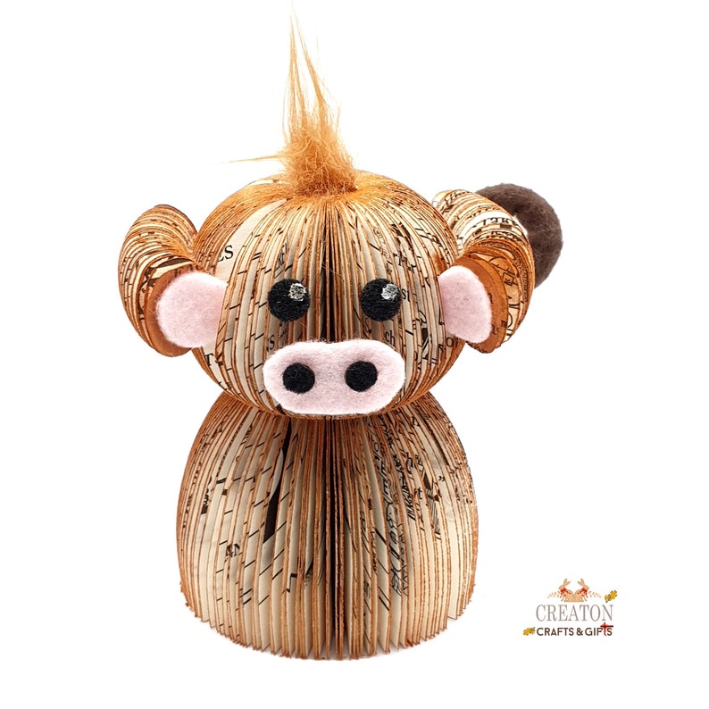 Monkey Gift made from a book Cheeky Chimp Desk Buddy | Etsy