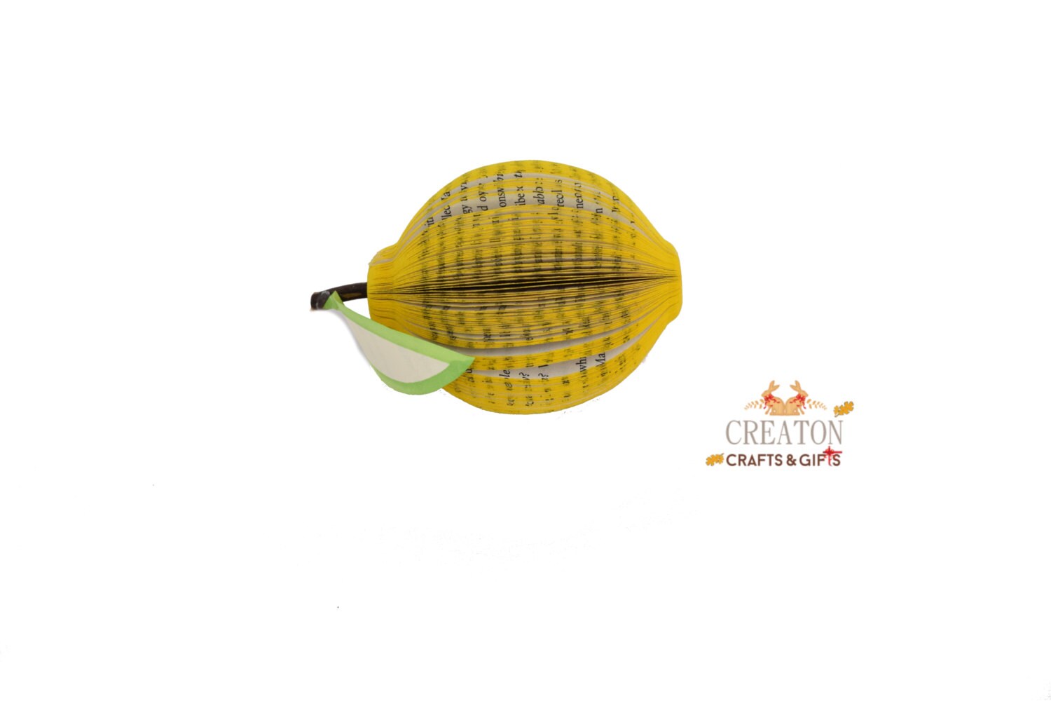 Book Art Lemon 3D Lemon personalized Lemon Handmade | Etsy UK