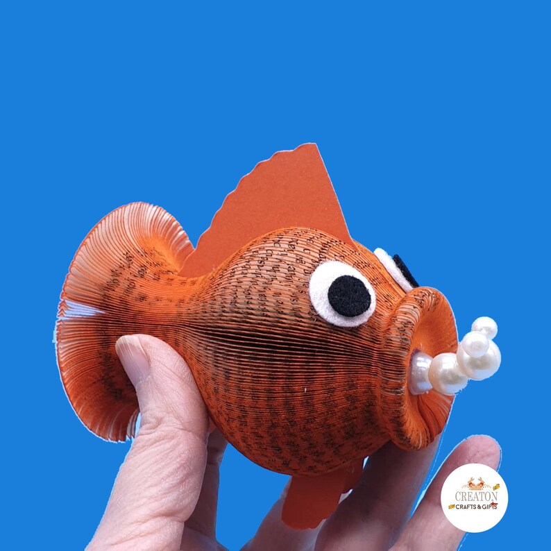 Gold fish gift Desk Buddy goldfish ornament Paper Fish | Etsy