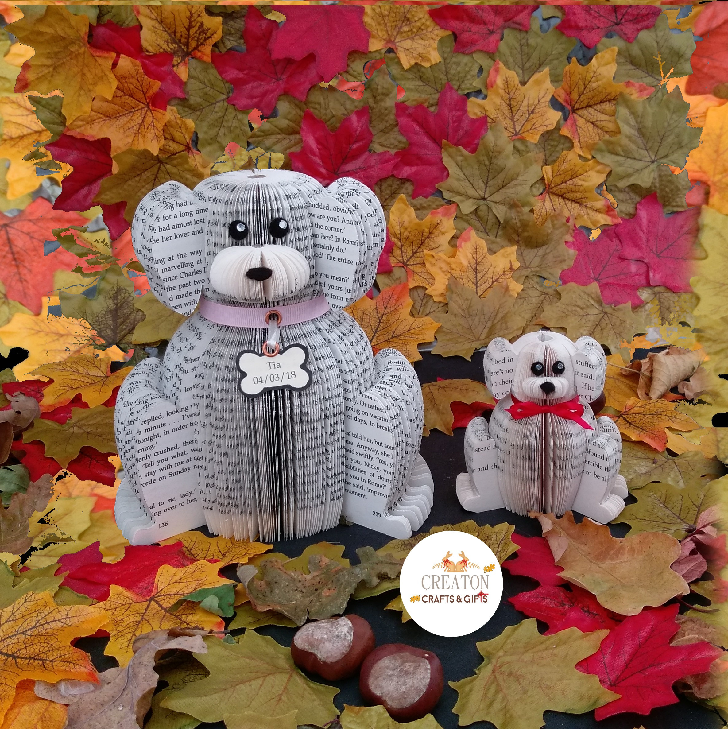 Personalised Dog Gift Handmade Dog Book Art Gift for Dog | Etsy