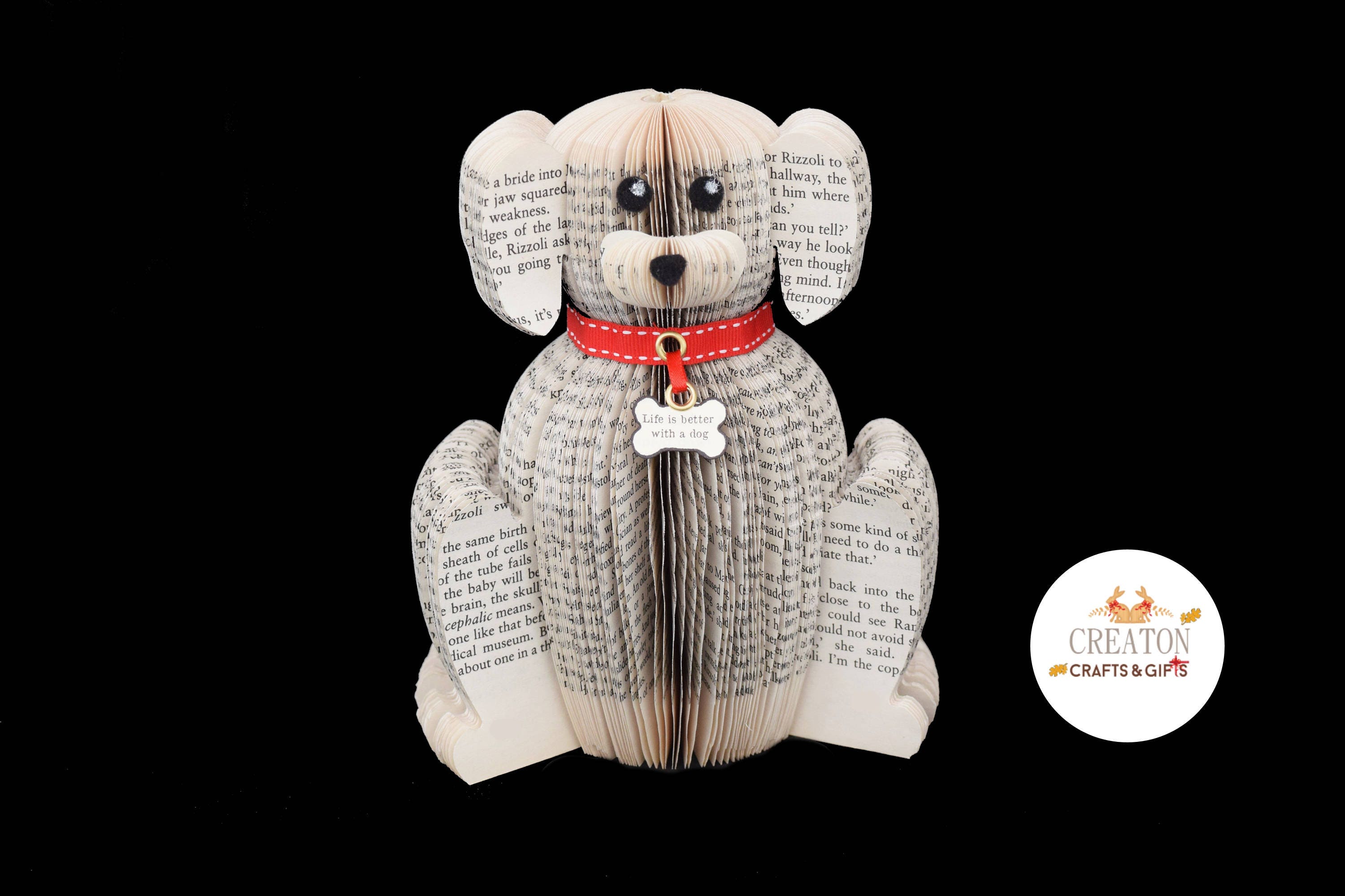 Personalised Dog Gift Handmade Dog Book Art Gift for Dog | Etsy