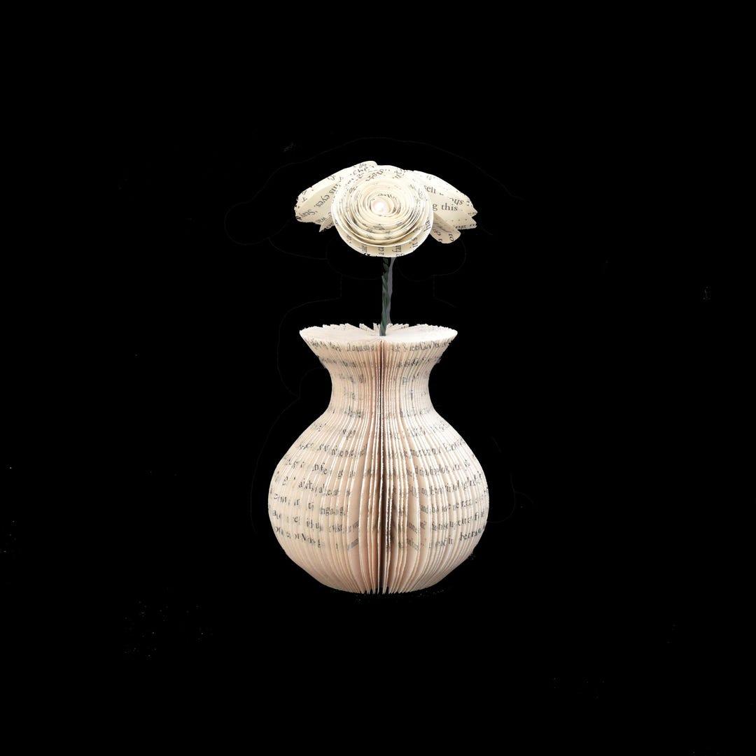 1st Anniversary Gift – Paper Anniversary Gift – Mini Book Vase With ...