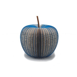 Paper Apple Made From a Book With Personalized Leaf - Etsy