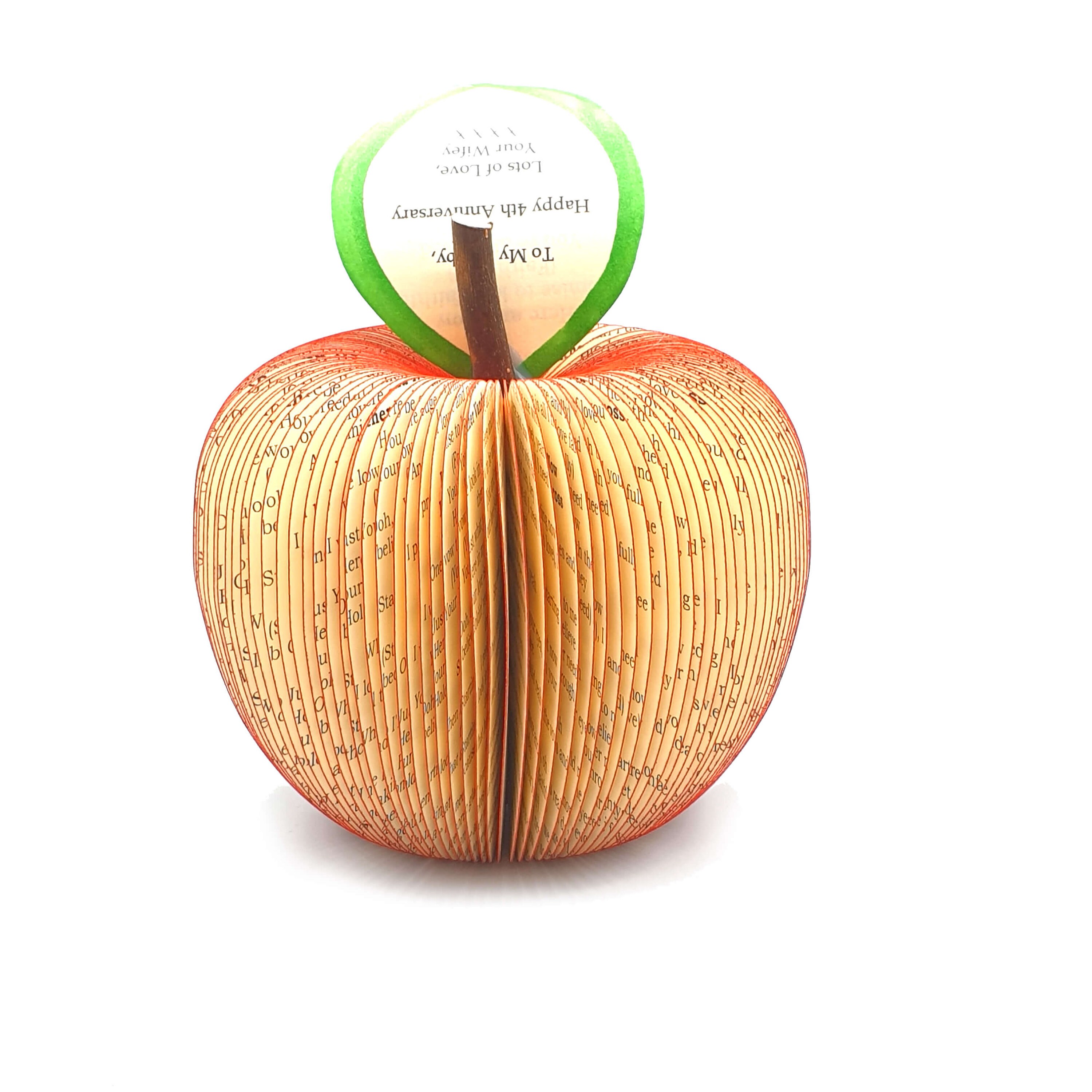 Handcrafted Personalised Paper Apple - Etsy Hong Kong