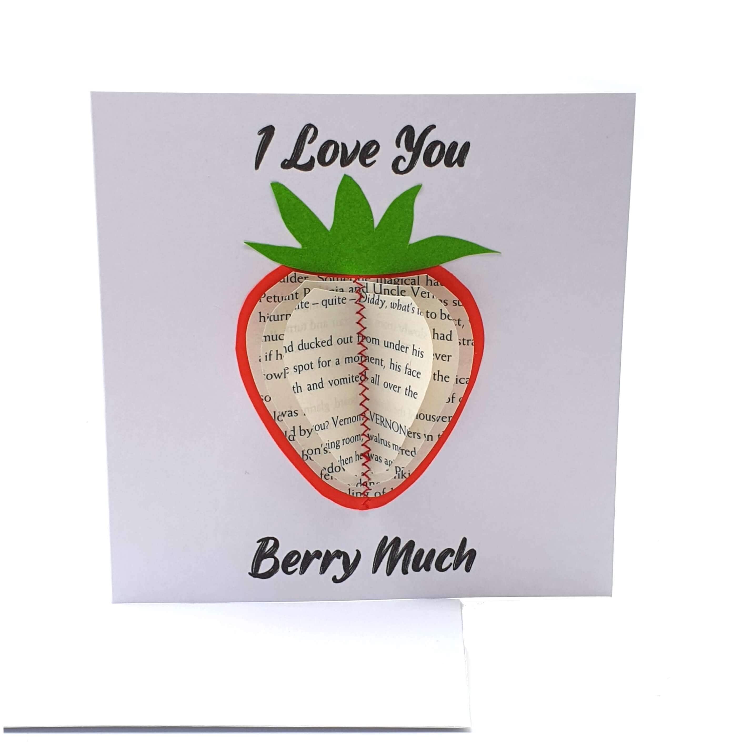Personalised Strawberry book gift I Love you Berry much | Etsy