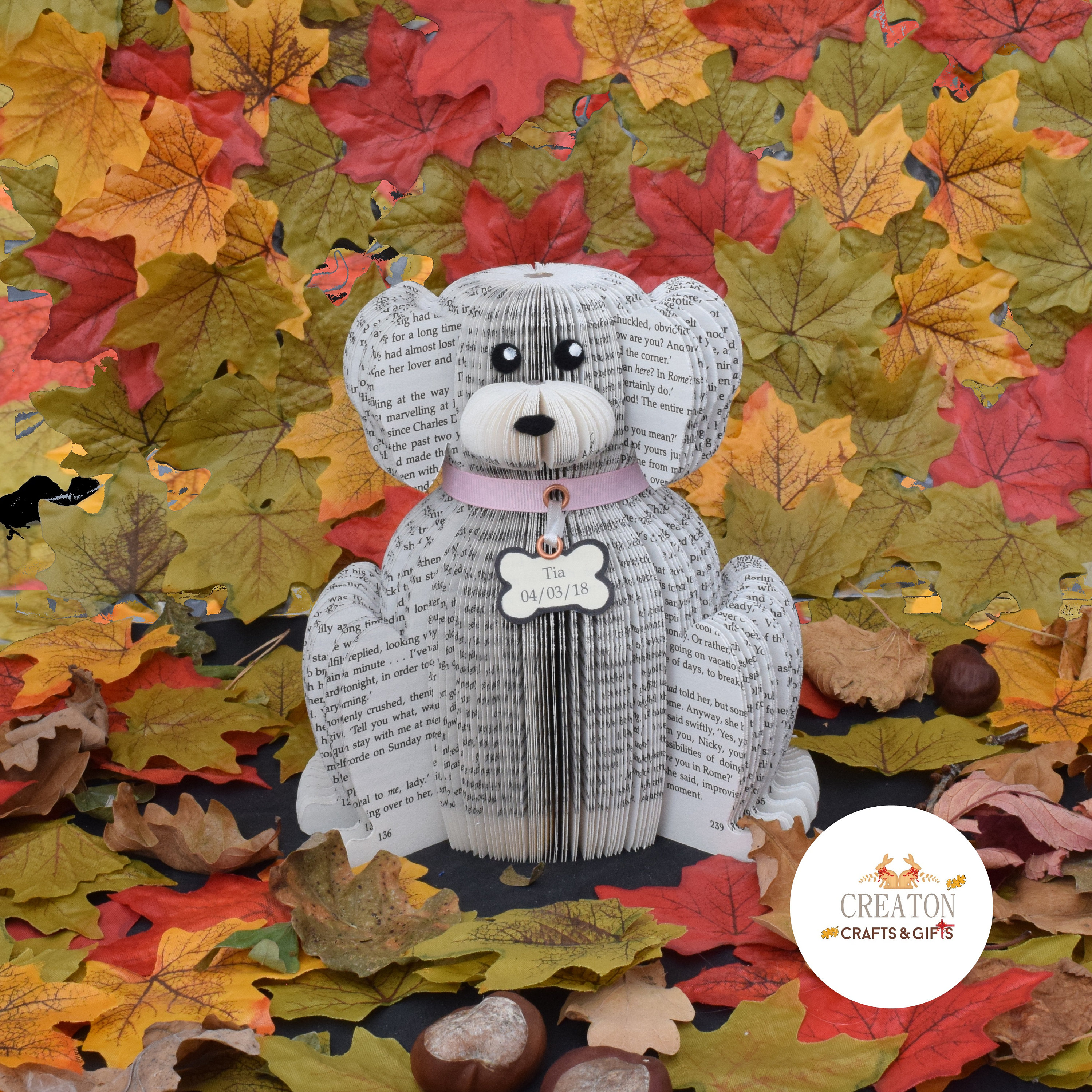 Personalised Dog Gift Handmade Dog Book Art Gift for Dog | Etsy