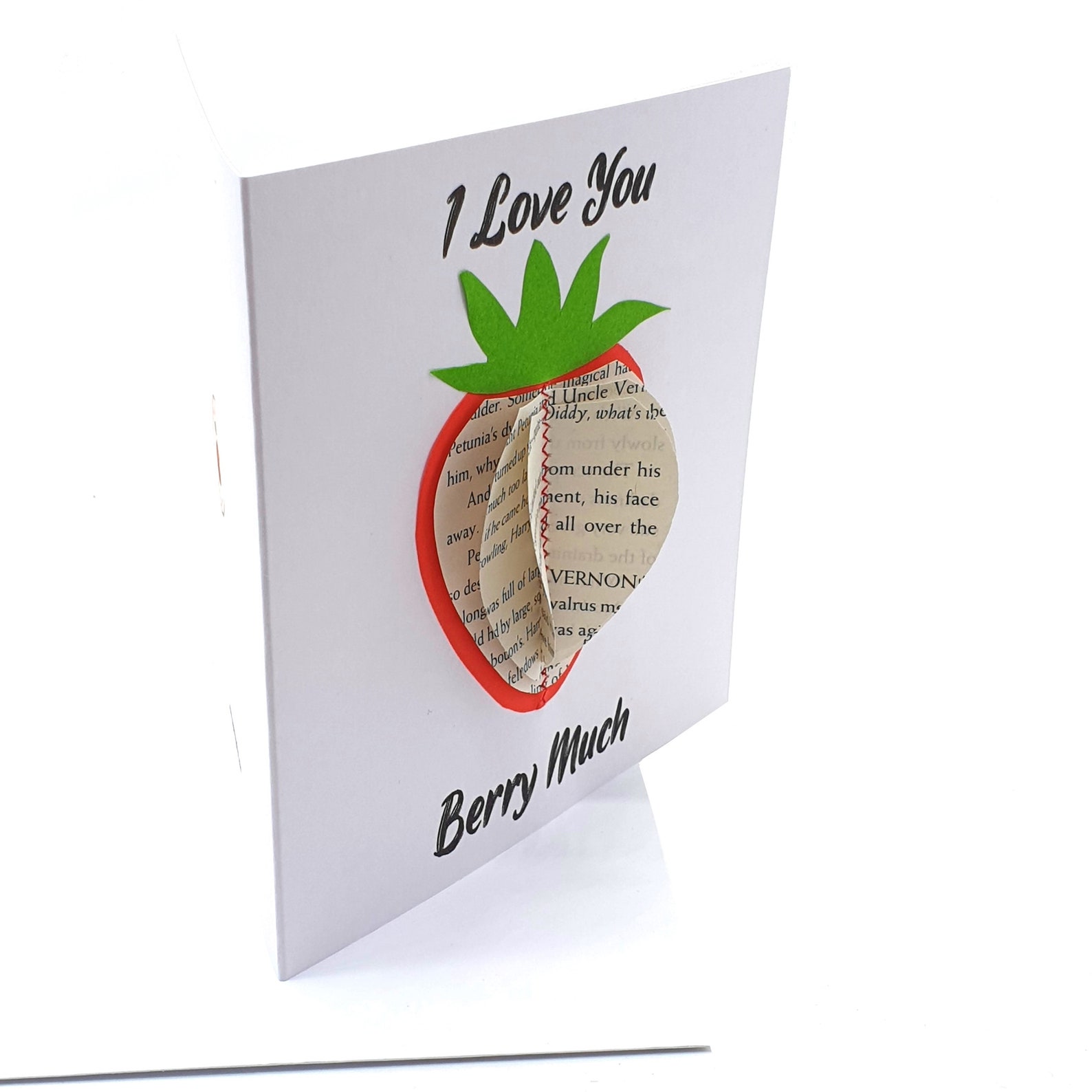 Book Art Strawberry 3D Strawberry Personalized Strawberry - Etsy UK