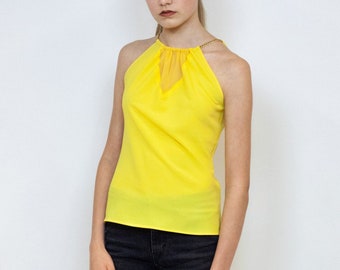 Items similar to Vintage Inspired Color Pop Halter Swimsuit on Etsy