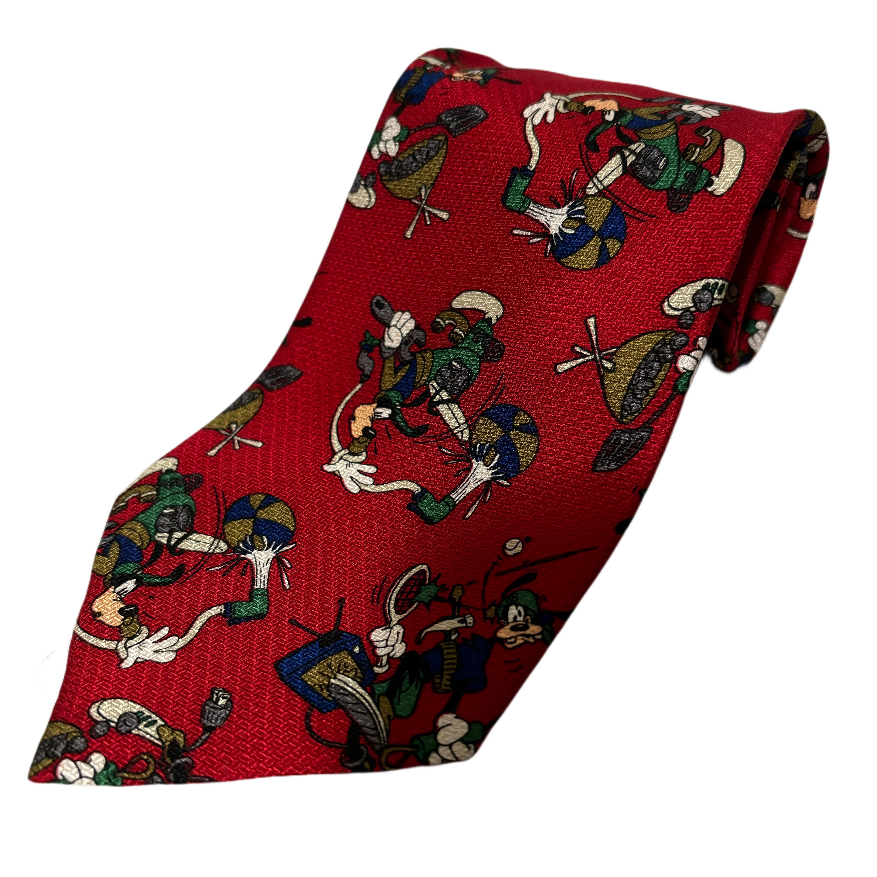 Vtg 90s Disney Store Goofy Grilling BBQ Silk Neck Tie NWT - Etsy