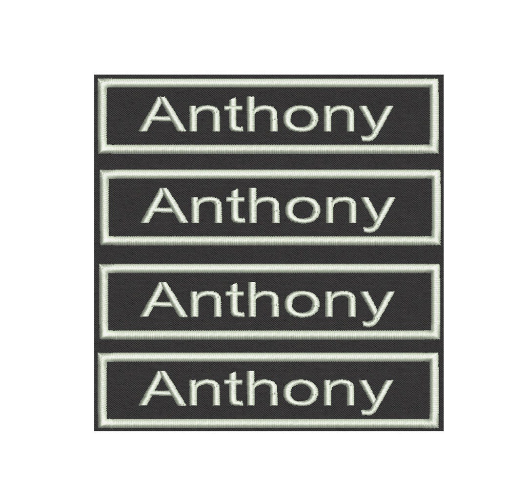 Custom Patches Set of 4 Rectangle Patches 5x1 Iron on or Sew on Add ...