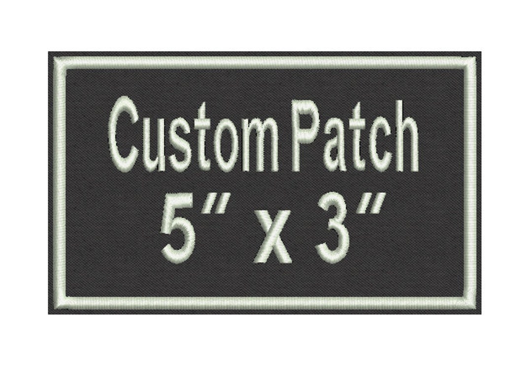 Custom Embroidered Patch 5 X 3 Name Patch Iron on or Sew on ...