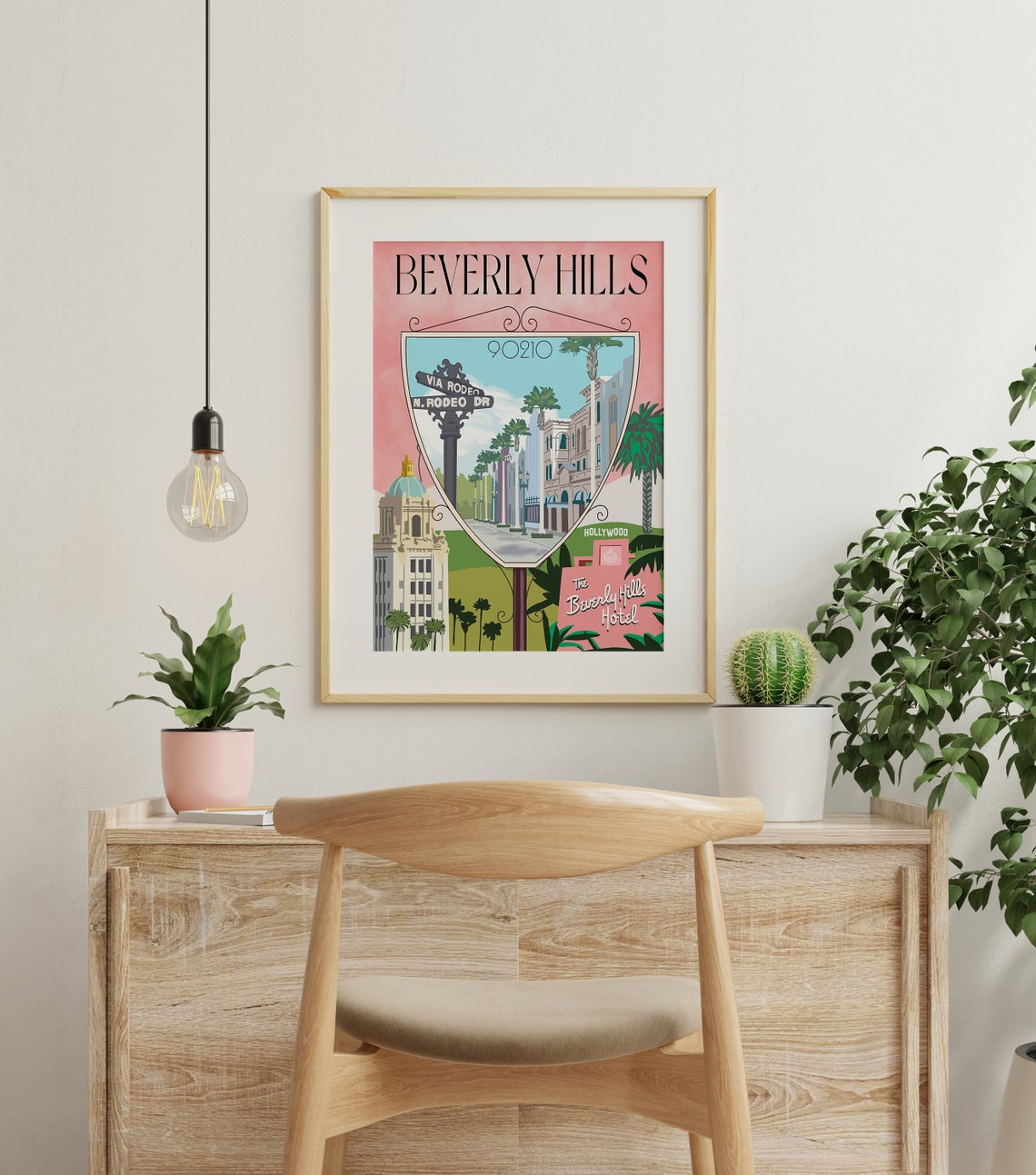 Beverly Hills PRINTABLE California Print Downloadable Wall Decor Wall ...
