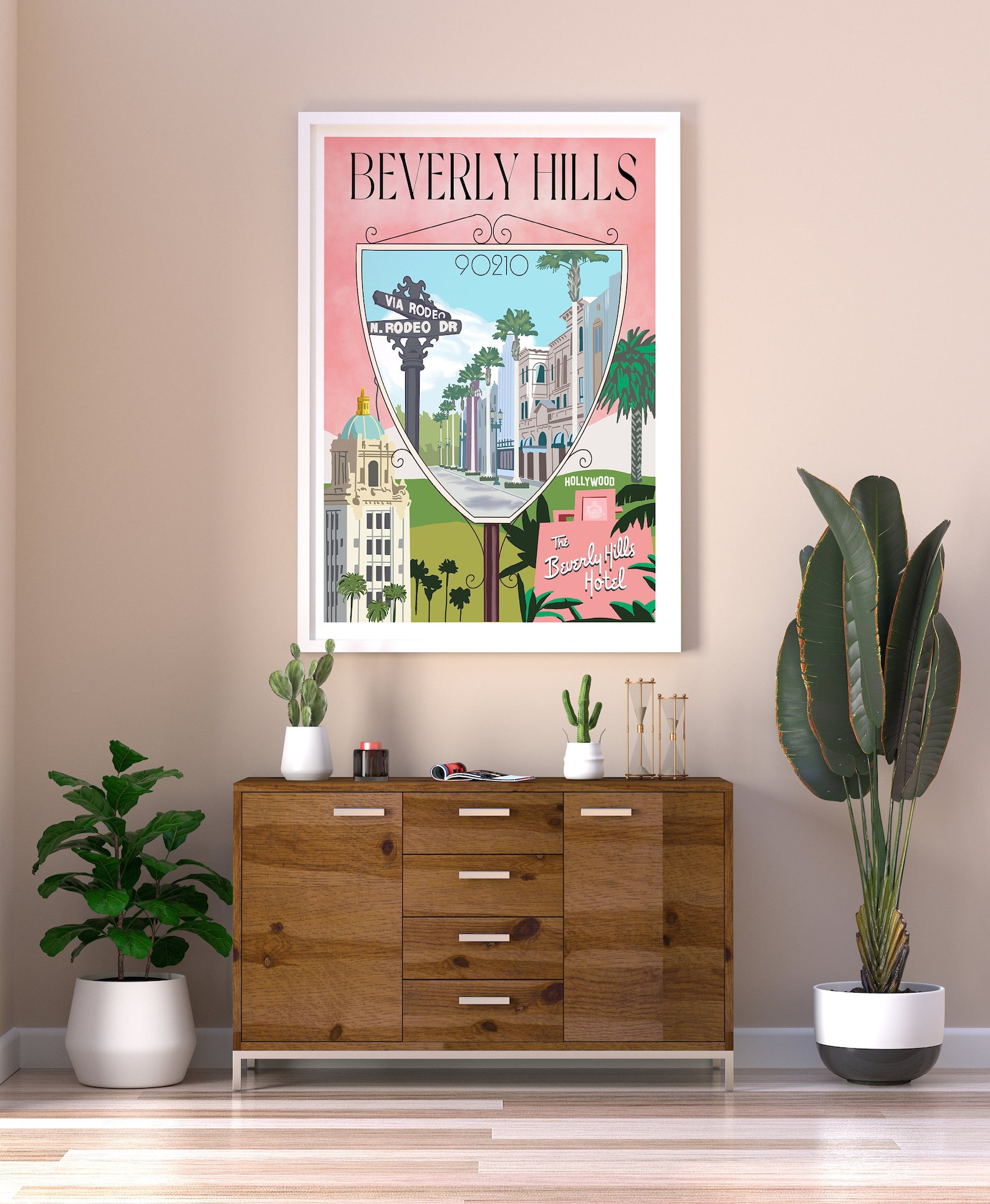 Beverly Hills PRINTABLE California Print Downloadable Wall Decor Wall ...