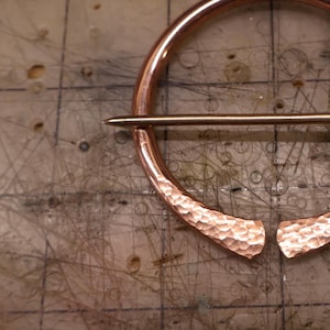 Hand Made Penannular, Kilt or Blanket Pins Bronze and Copper - Etsy