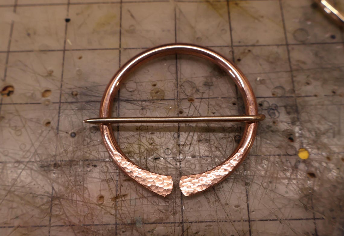 Hand Made Penannular, Kilt or Blanket Pins Bronze and Copper - Etsy