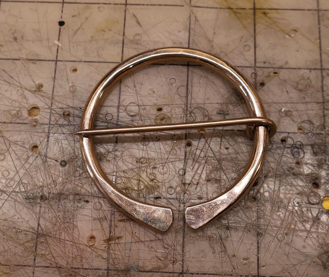 Hand Made Penannular, Kilt or Blanket Pins Bronze and Copper - Etsy