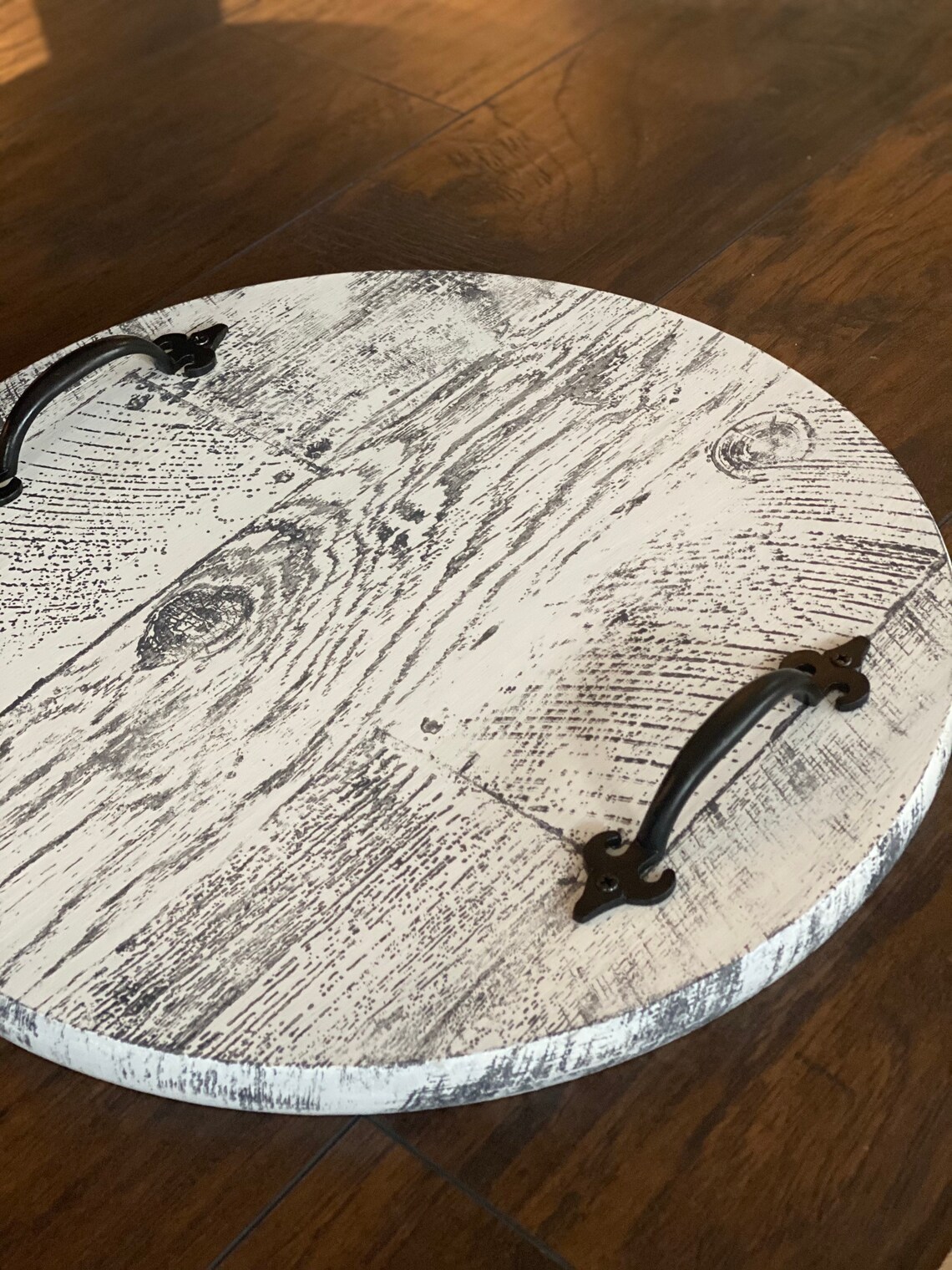 White Wood Tray Shabby Chic Wood Tray Farmhouse Tray - Etsy