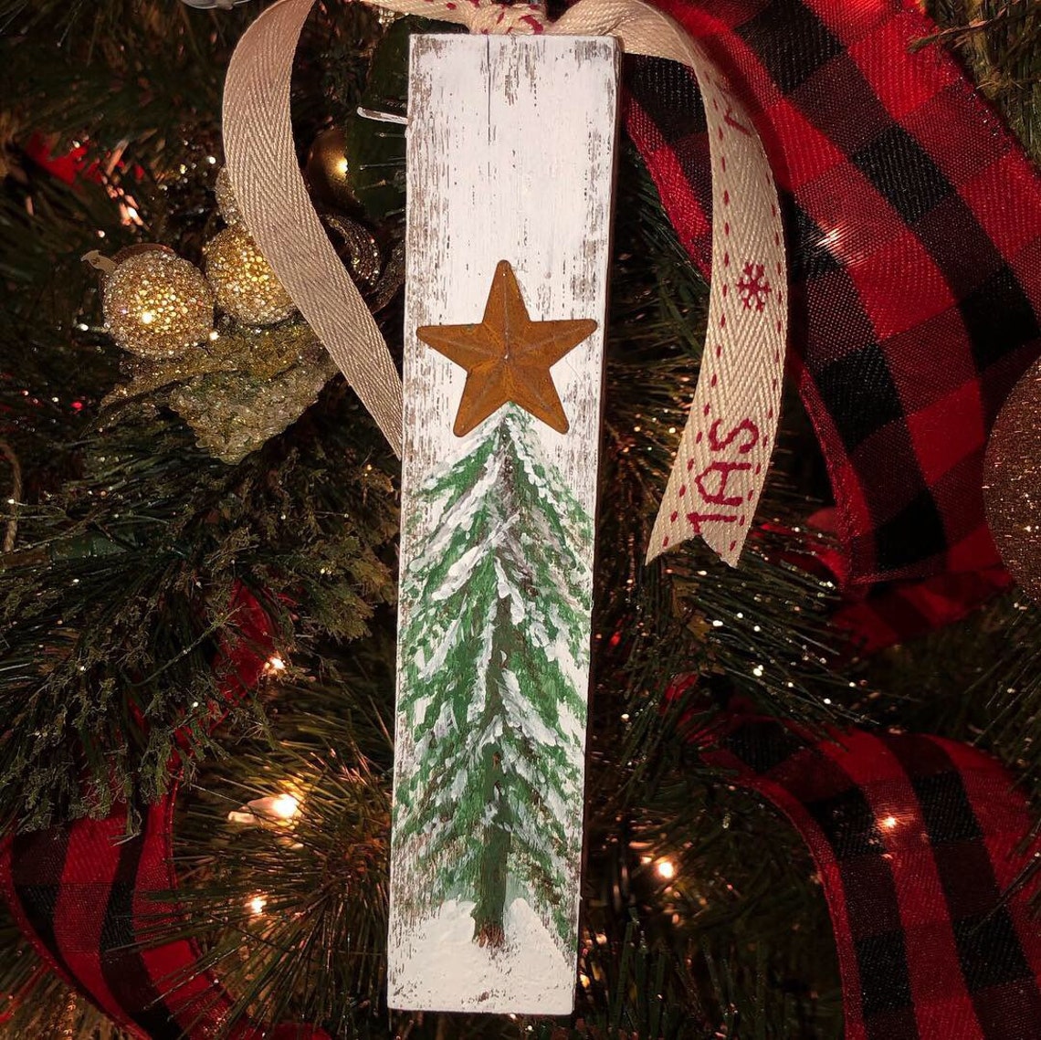 Set of 3 Handmade Rustic Farmhouse Inspired Ornaments | Etsy