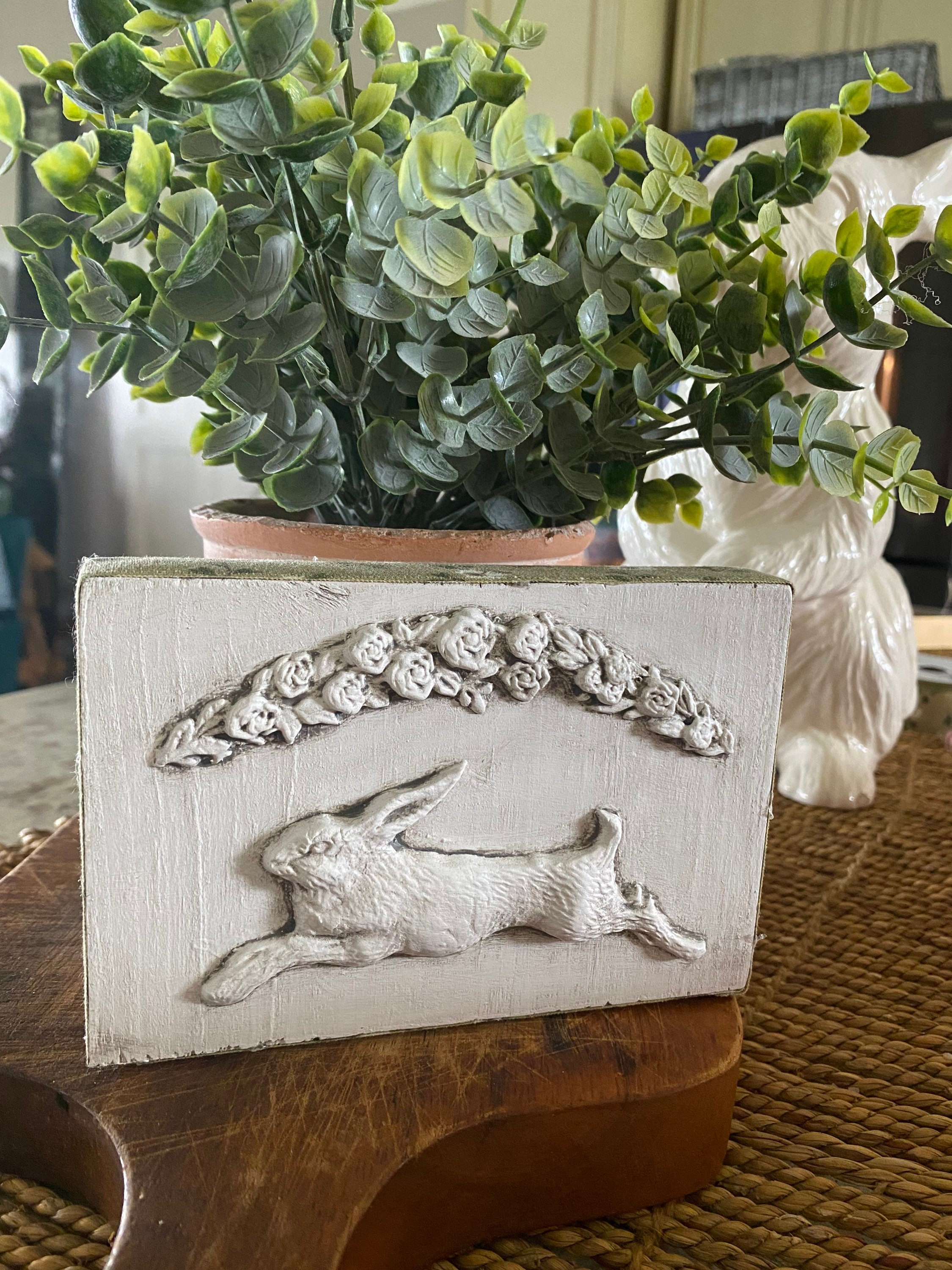Bunny Decor/ Easter and Spring Rabbit/ Farmhouse/ Refurbished Wood ...