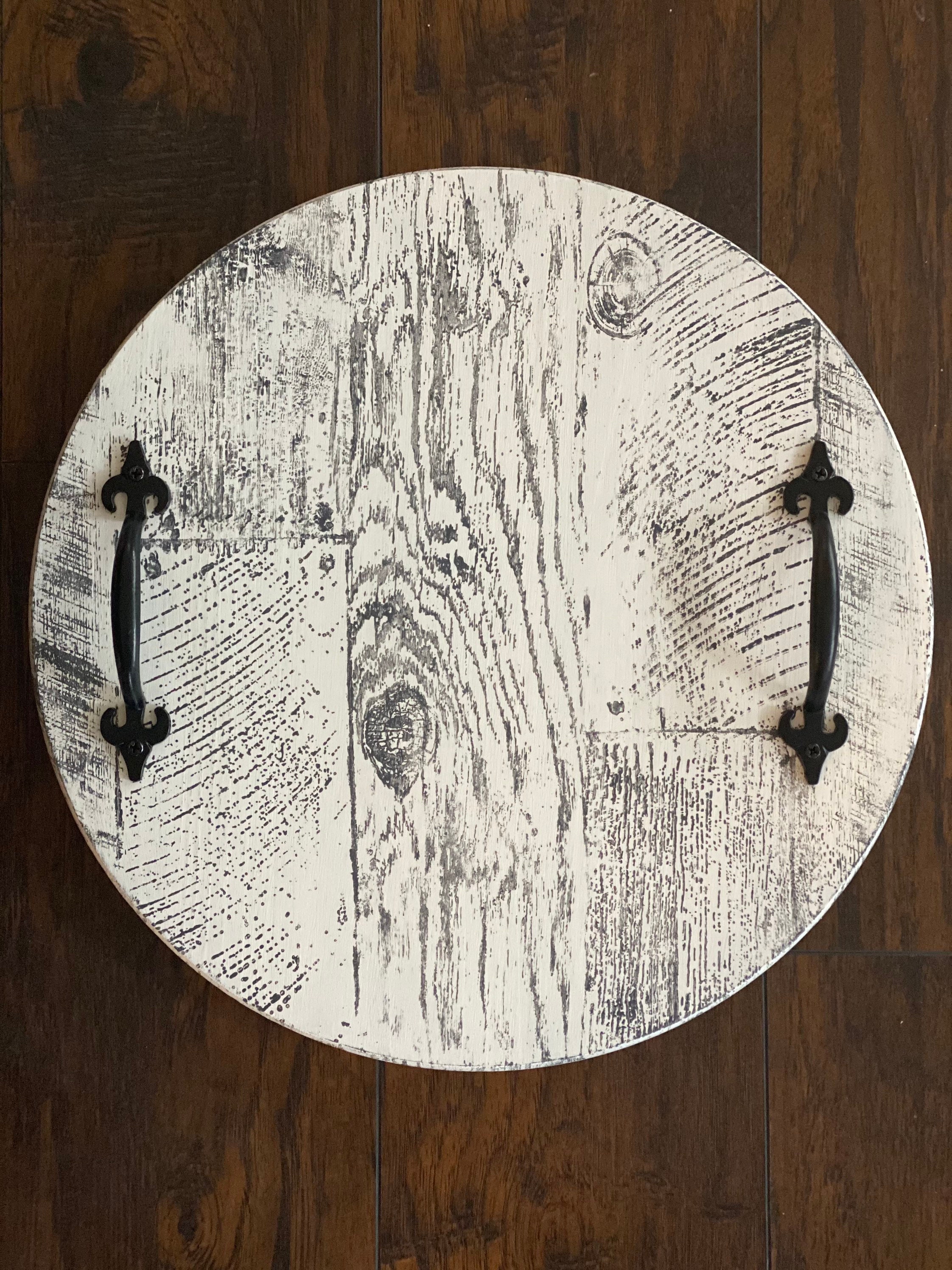 White Wood Tray Shabby Chic Wood Tray Farmhouse Tray | Etsy