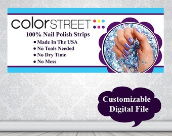 Color street banner | Etsy