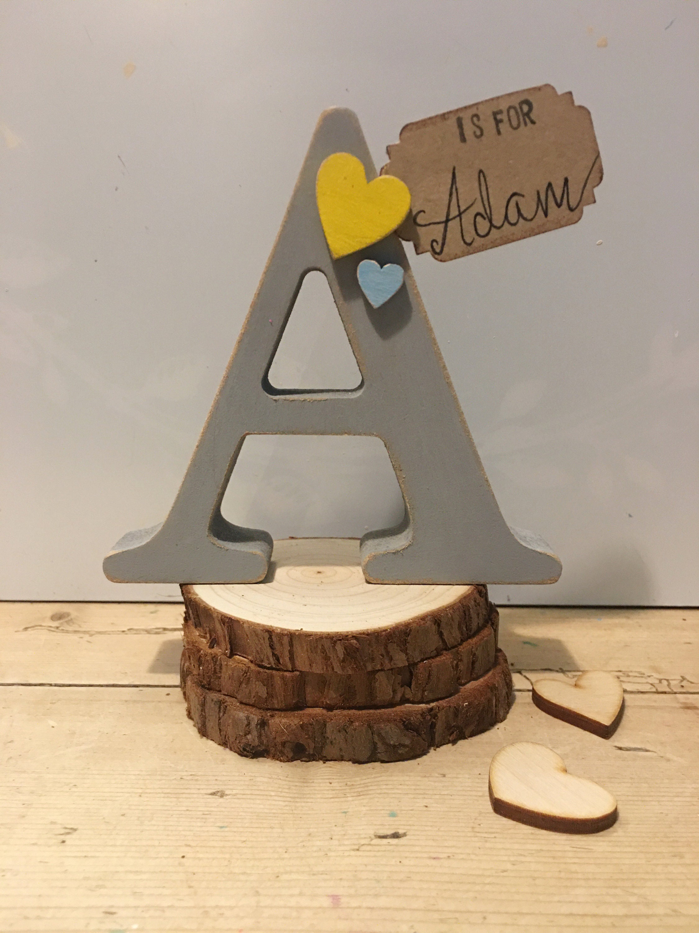 Free Standing Letters christening Gift nursery baby Shower - Etsy UK