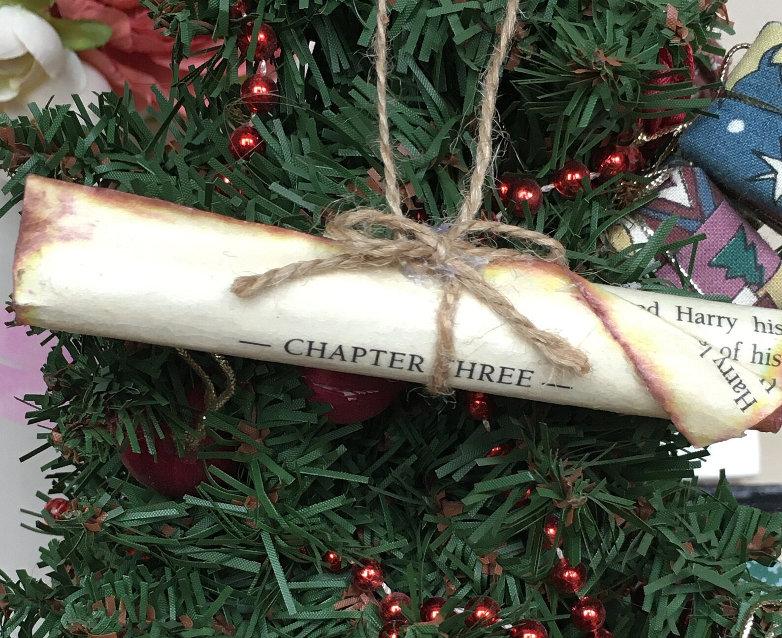 Harry Potter Book Page Scroll Hanging Decoration, Christmas Decoration ...