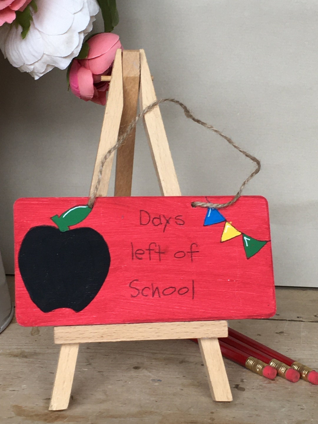 Days Left of School Countdown Sign, School Countdown Plaque, Countdown ...