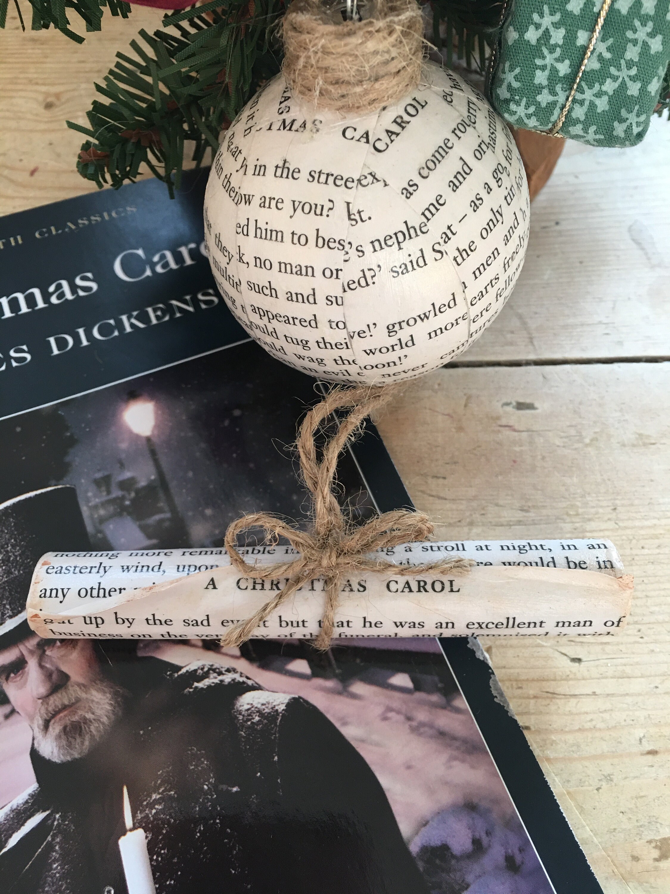 Christmas Carol Book Page Decoration, Charles Dickens, Christmas Carol ...