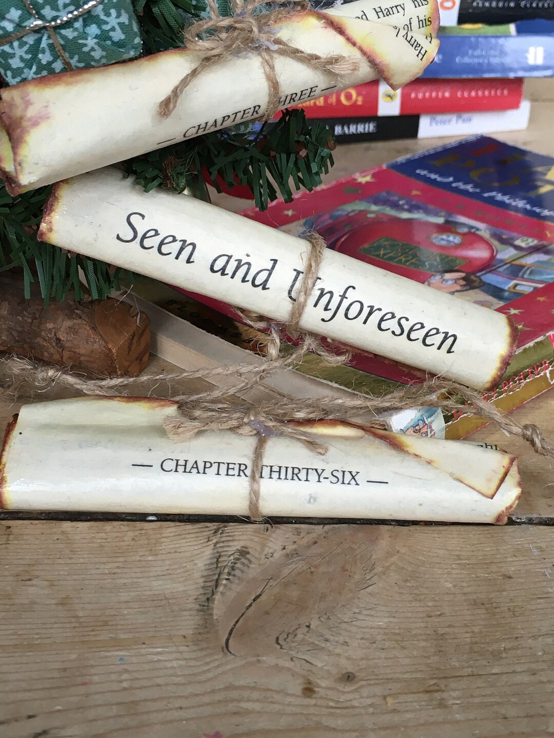 Harry Potter Book Page Scroll Hanging Decoration, Christmas Decoration ...