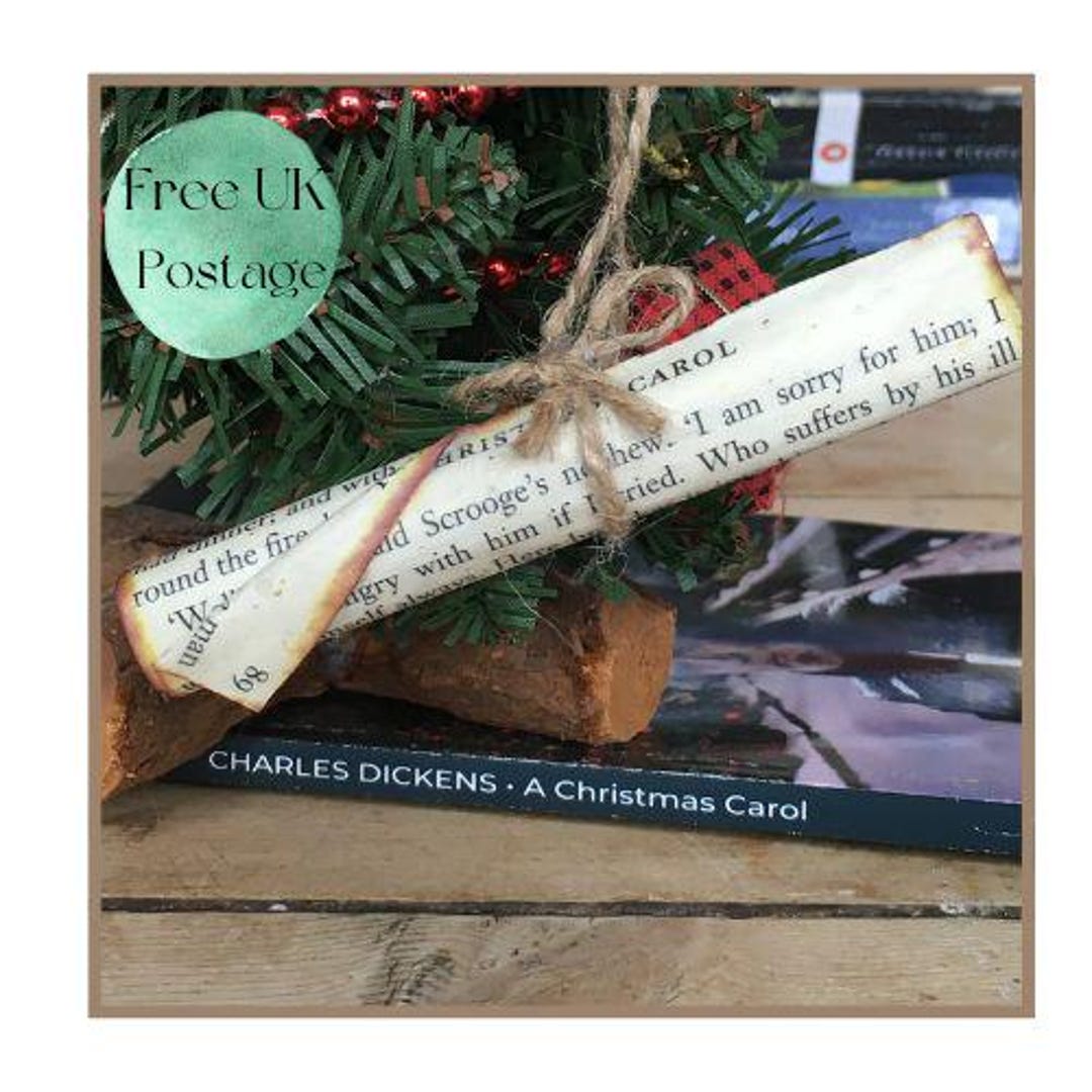 Christmas Carol Book Page Decoration, Charles Dickens, Christmas Carol ...