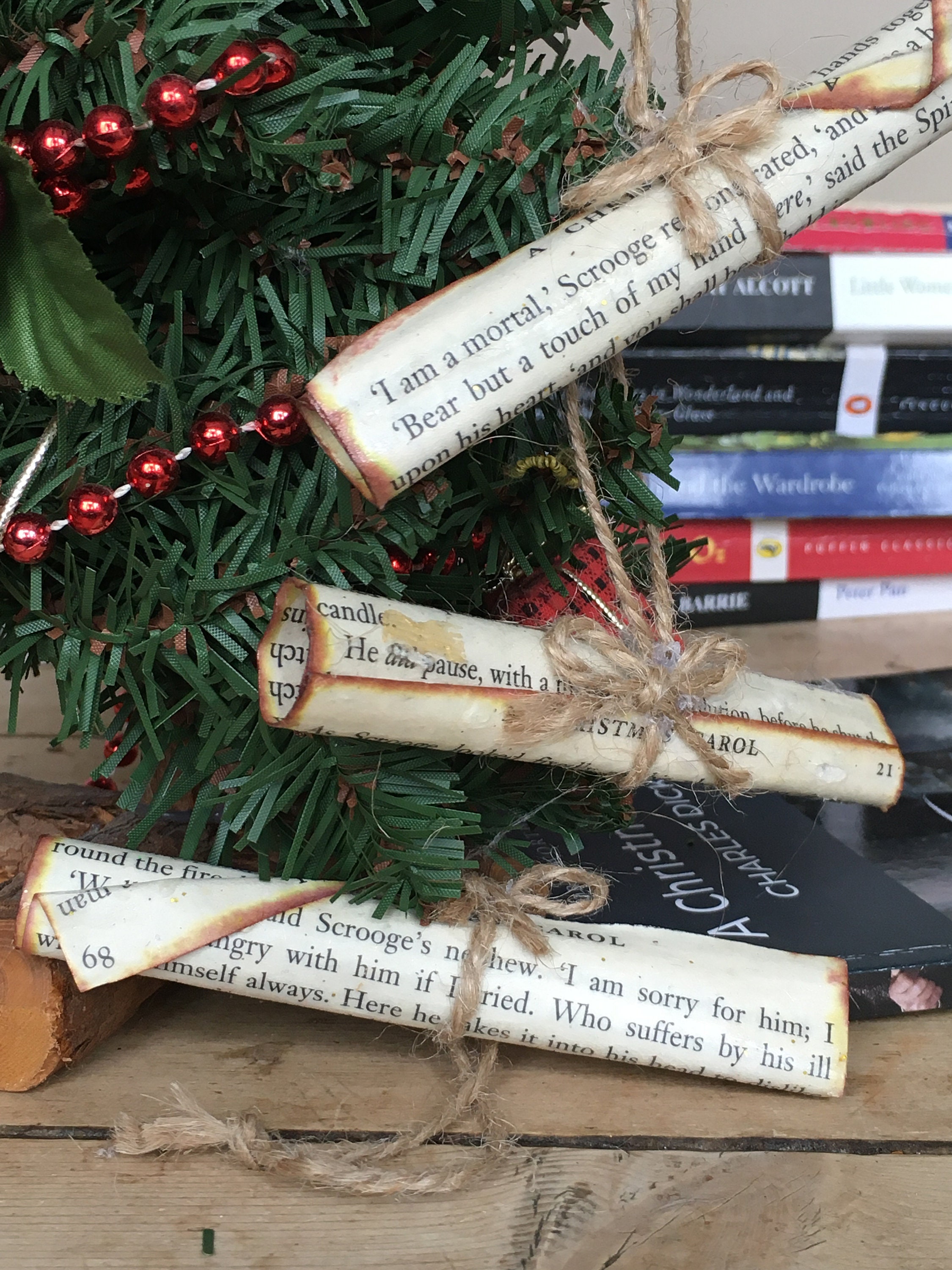 Christmas Carol Book Page Decoration, Charles Dickens, Christmas Carol ...