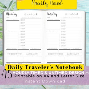 Daily Docket Traveler's Notebook Insert Printable A5 Midori Insert ...