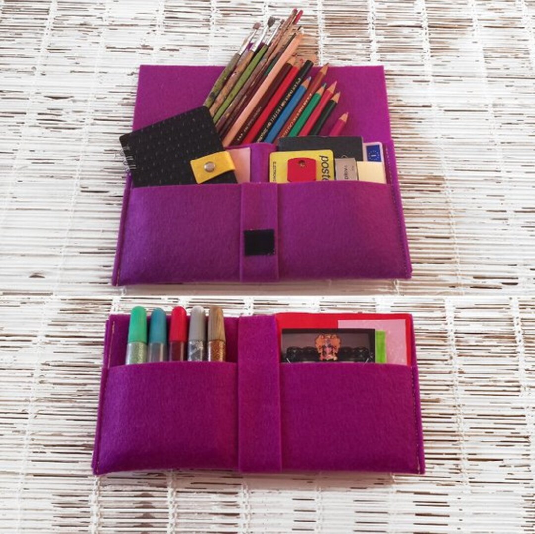 Felt Wallet With 4 Large Pockets and 1 Envelope Wallet to - Etsy