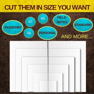 Dot Grid Printable Paper for All Size Traveler's Notebook Inserts ...