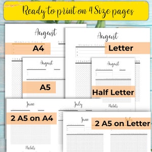 Habit Tracker Printable Planner 30 Day Monthly Routine Log 2 Templates ...